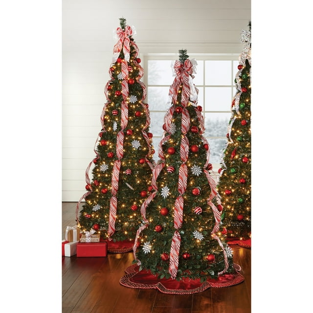 BrylaneHome Fully Decorated Pre-Lit 6 Foot Pop-Up Christmas Tree ...