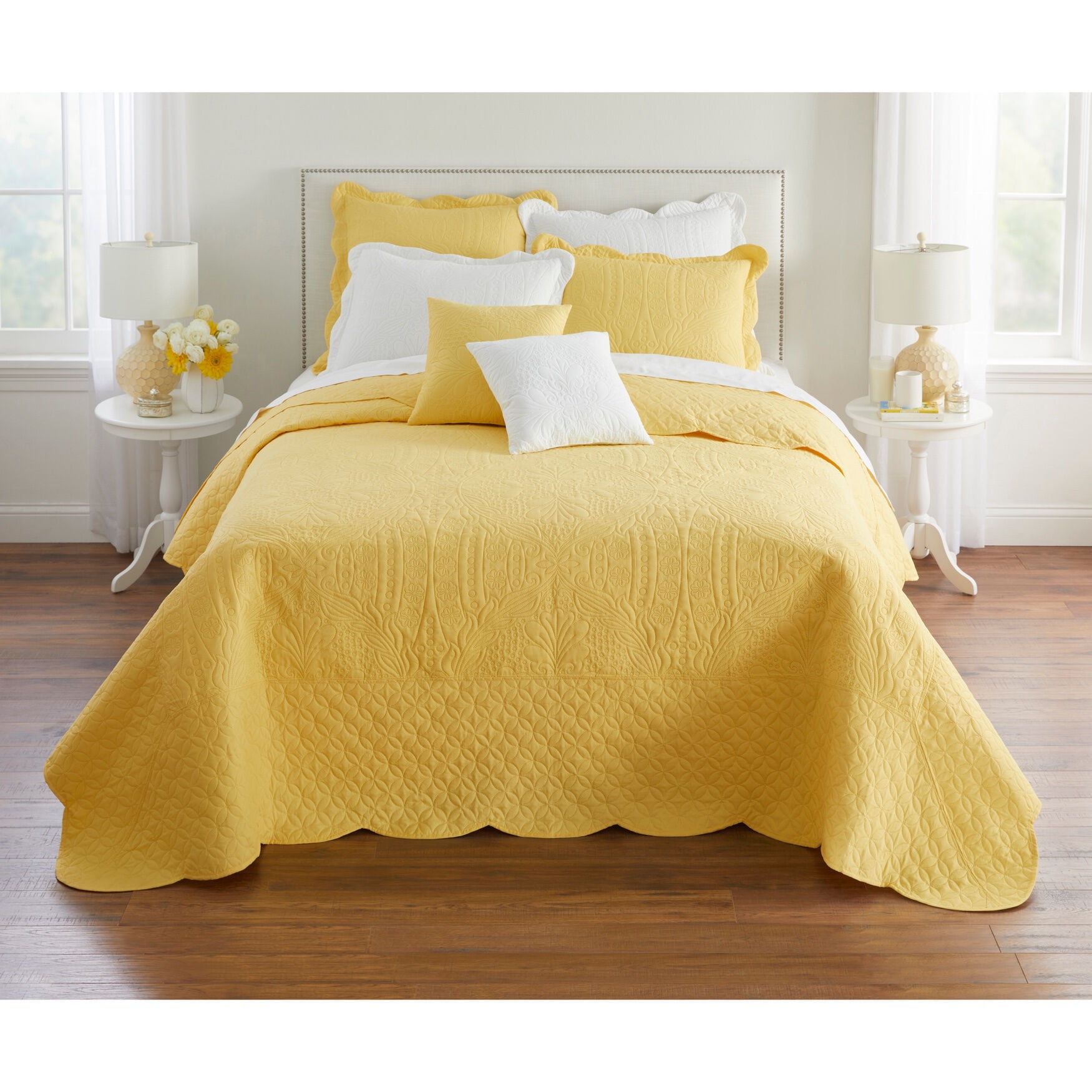 BrylaneHome Lily Pinsonic Damask Bedspread - Walmart.com