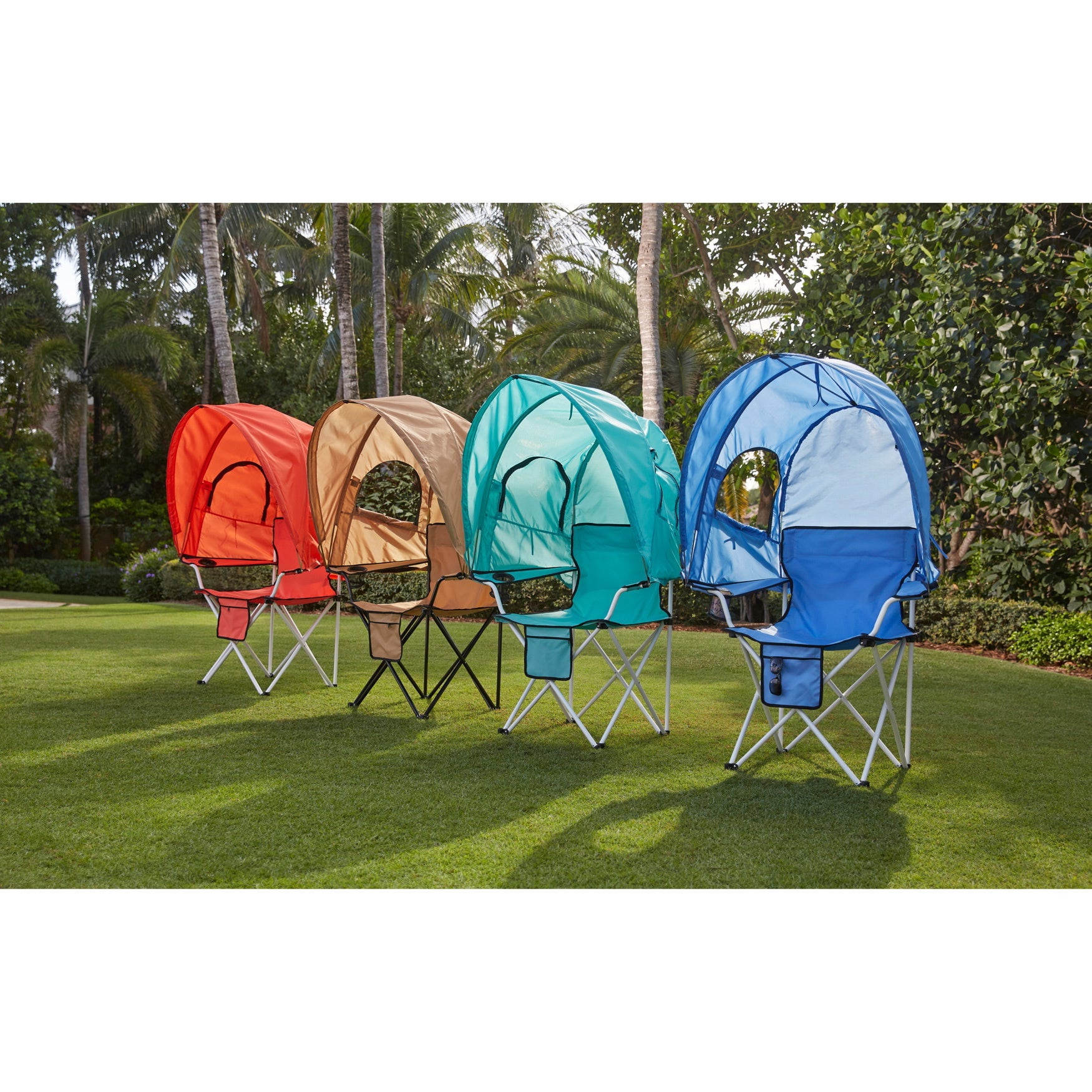 BrylaneHome Outdoor Oversized Canopy Tent Camp Chair Shade Folding ...
