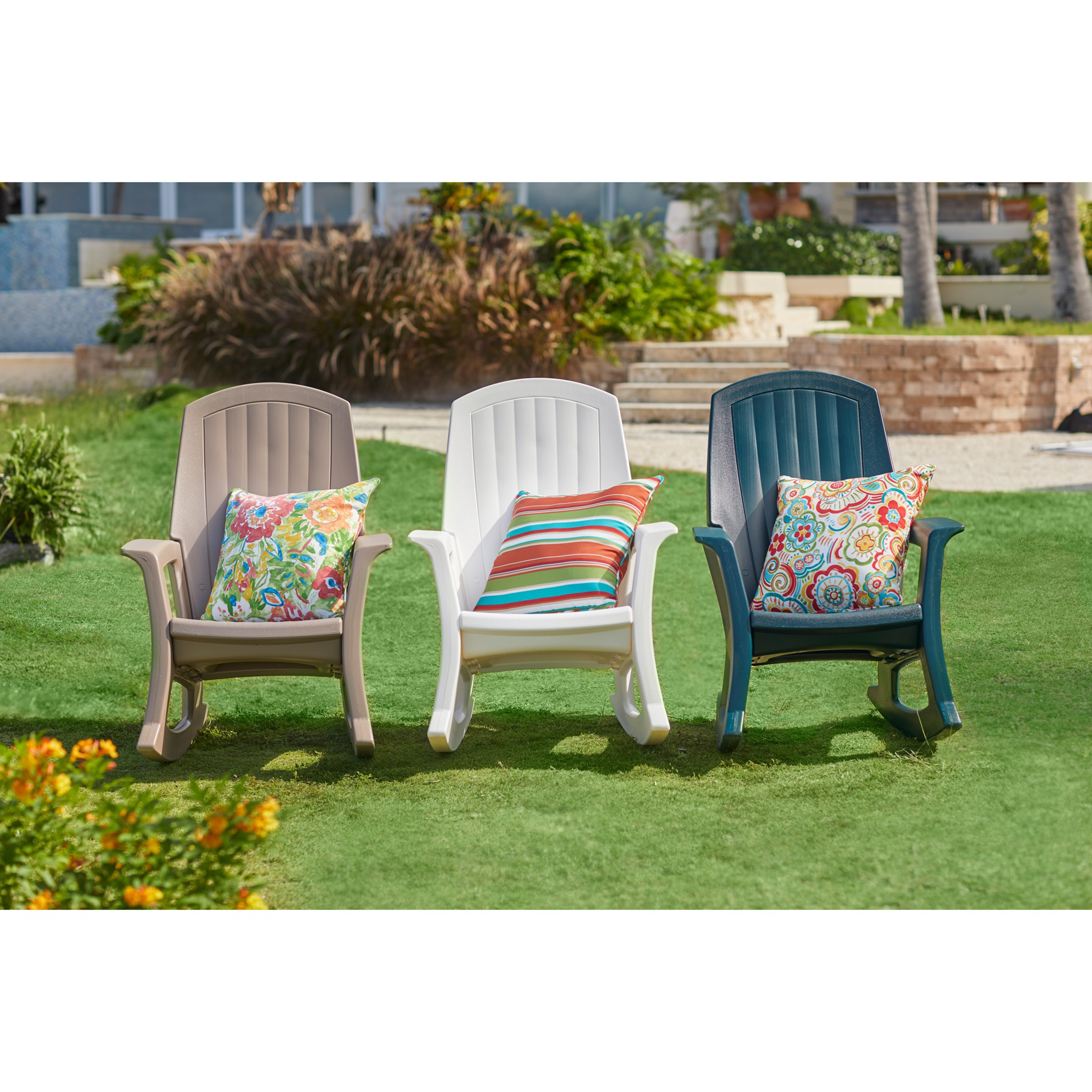 BrylaneHome Oversized 600 Lbs. Weight Capacity Resin Rocker - Walmart.com