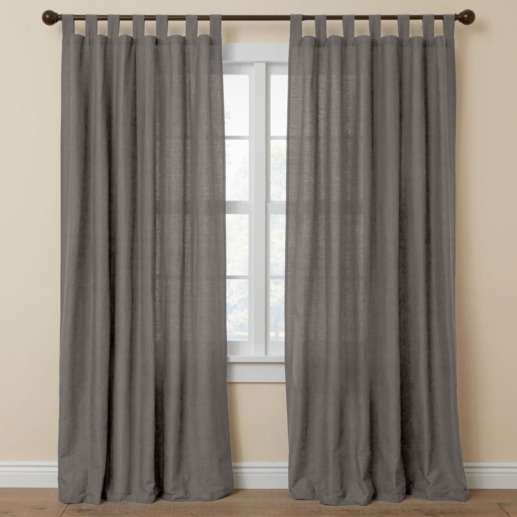 BrylaneHome Poly Cotton Canvas Tab-Top Panel - Walmart.com