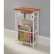 Restroom Wood Top Bathroom Table - Toilet Tissue Paper Holder Stand ...