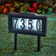 ANALEMA Solar LED Illuminated Outdoor House Numbers, Waterproof Metal ...