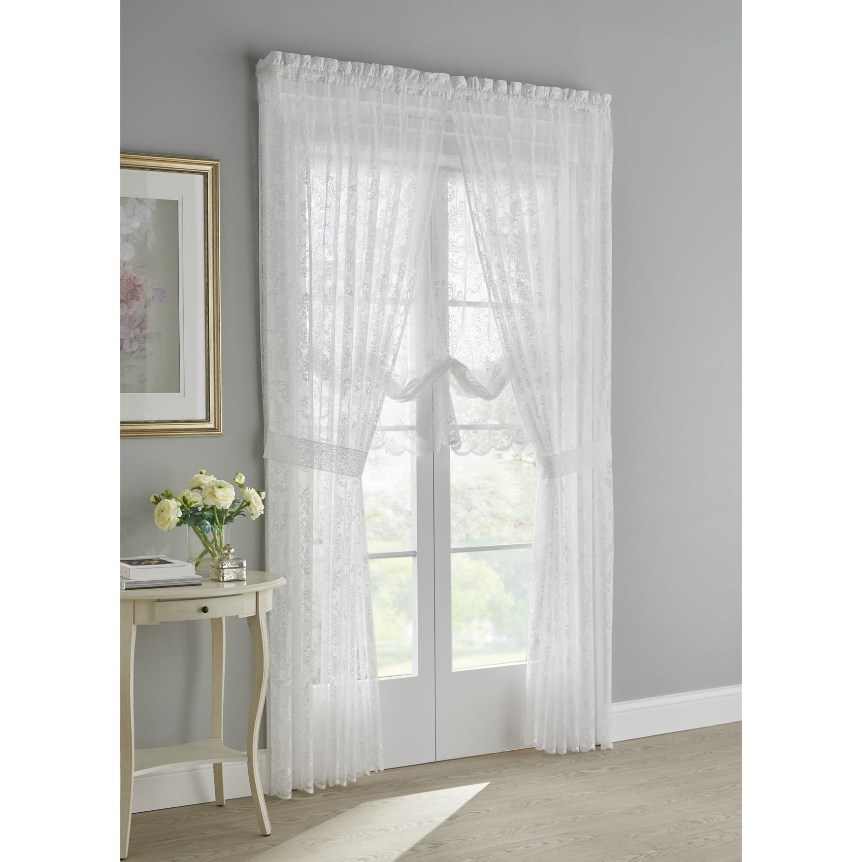 BrylaneHome Vintage Lace Balloon Shade - Walmart.com