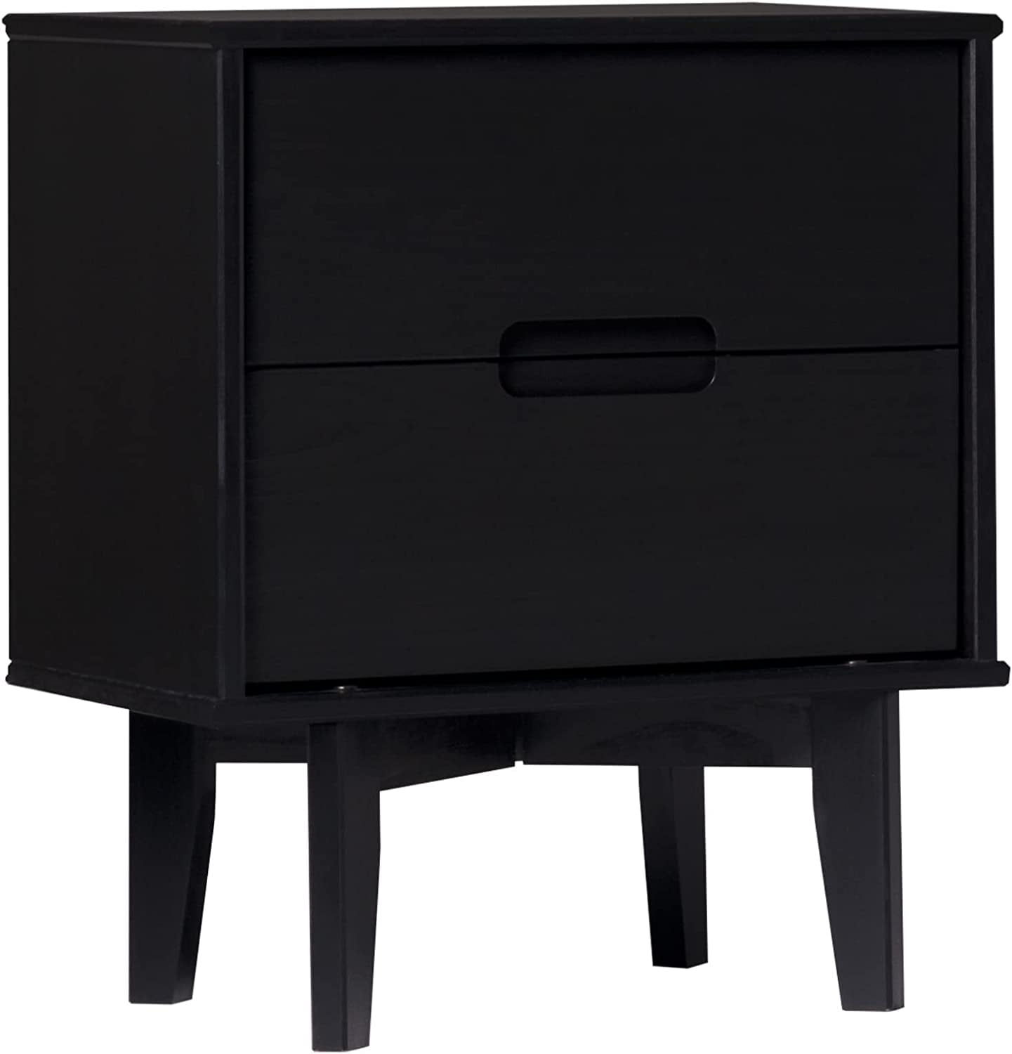 Brynn Modern Solid Wood Groove Handle Nightstand 24 Inch - Walmart.com