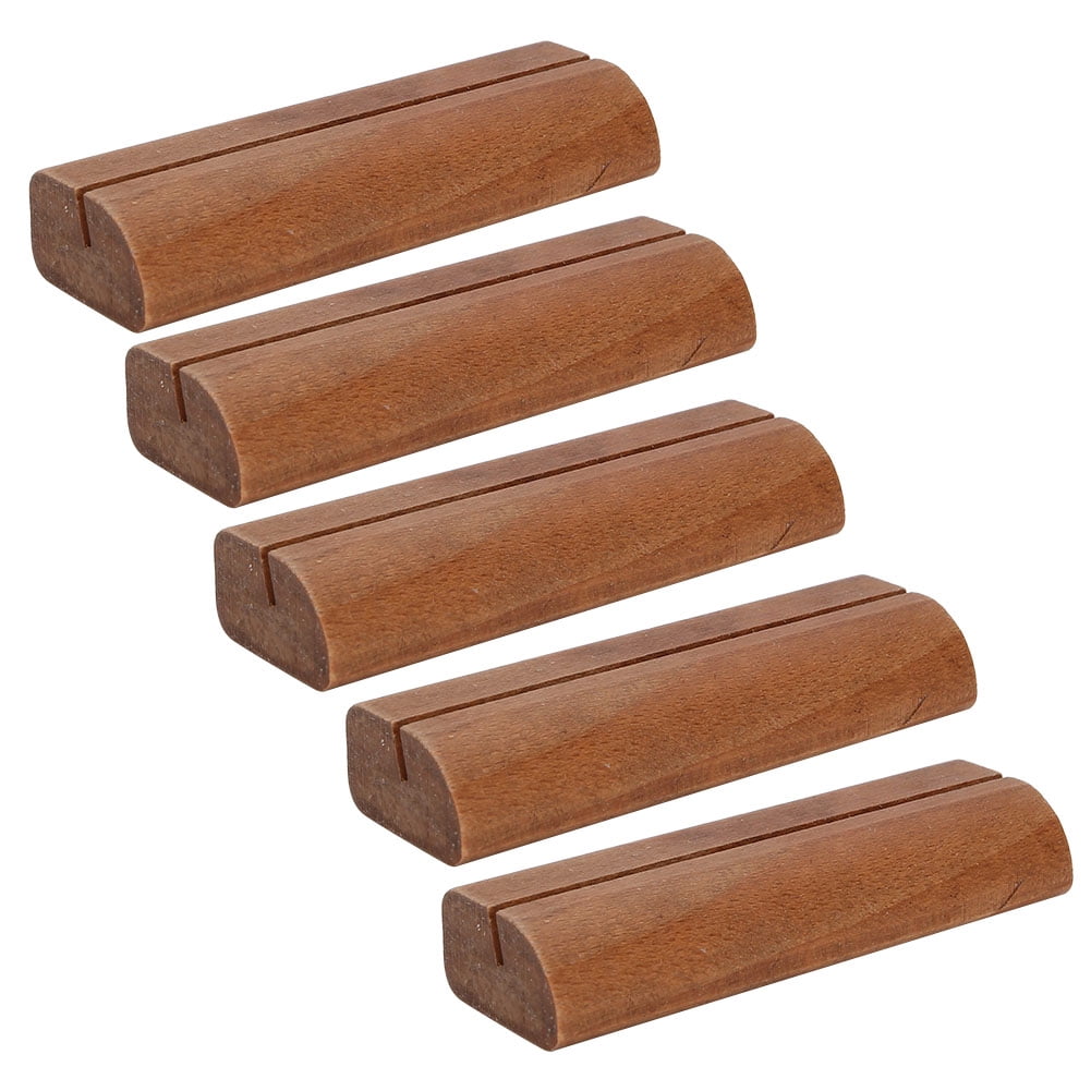 Brynna Wooden Signature Clip Wooden Business Card Holder, Light Color ...