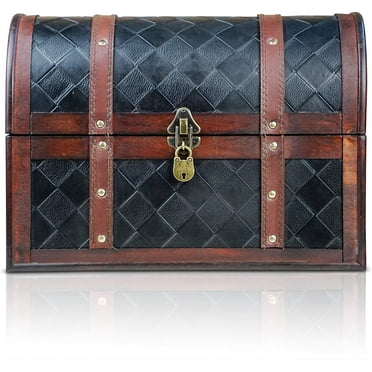 Pirate Treasure Chest Storage Box Umbus 122x71x71 Durable Wood ...