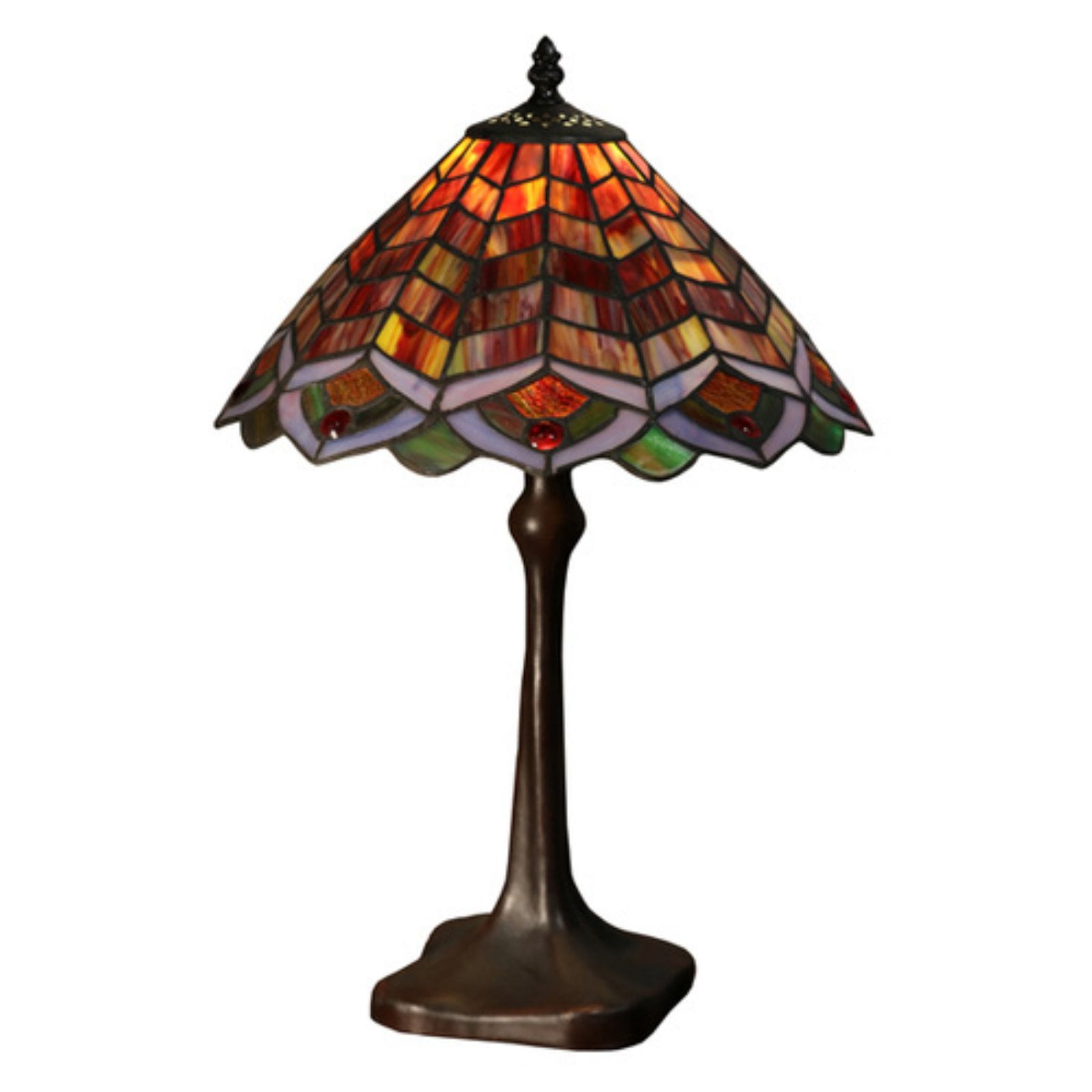 Brysen 1-light Red Tiffany-style 12-inch Table Lamp - Walmart.com