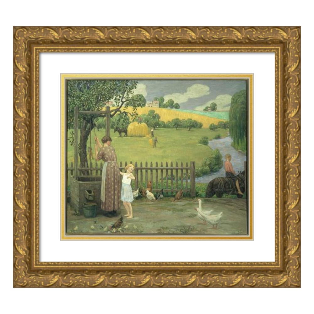 Bryson Burroughs 14x12 Gold Ornate Wood Frame and Double Matted Museum ...