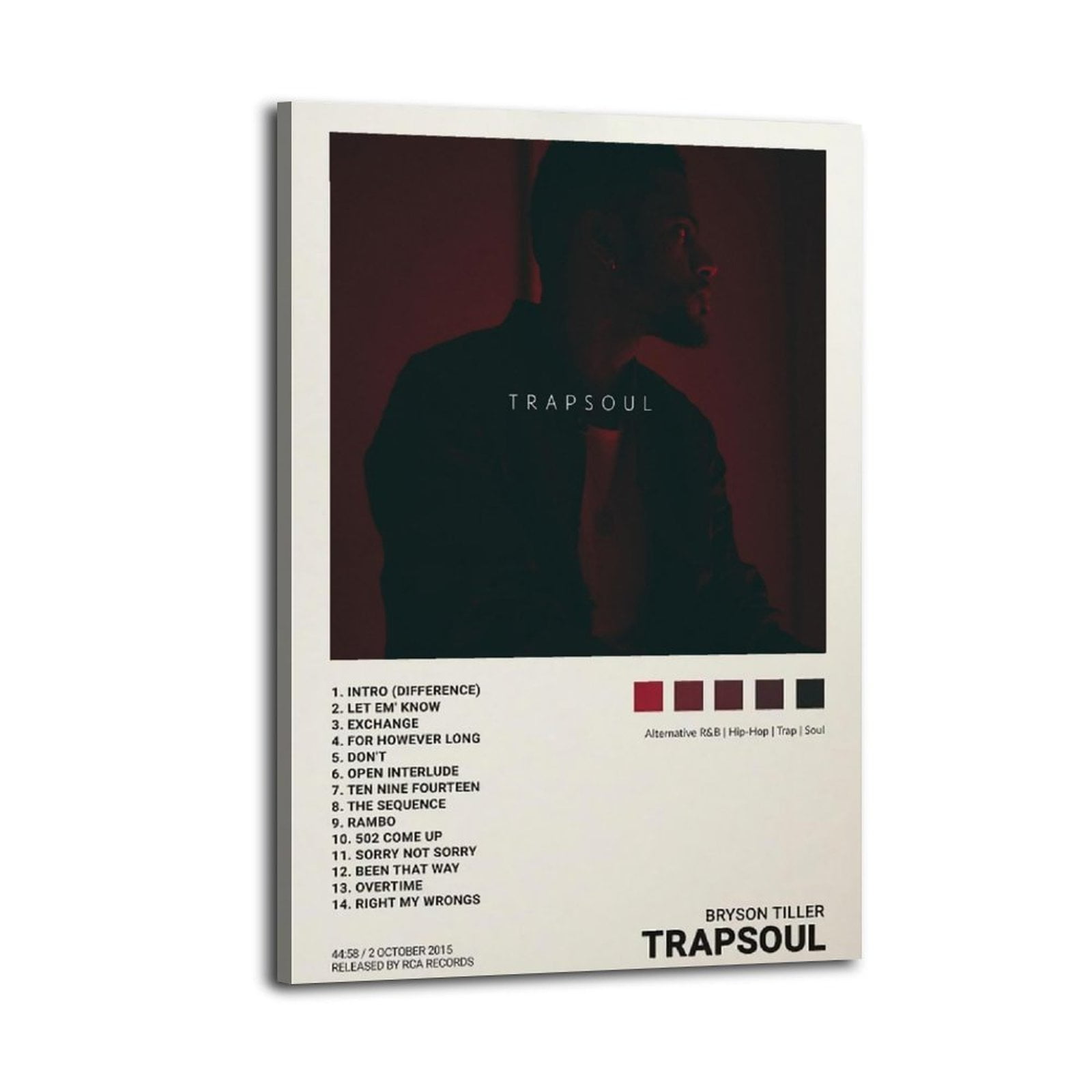 Bryson Poster Tiller Trapsoul Music Album Cover Canvas Art Wall Decor ...