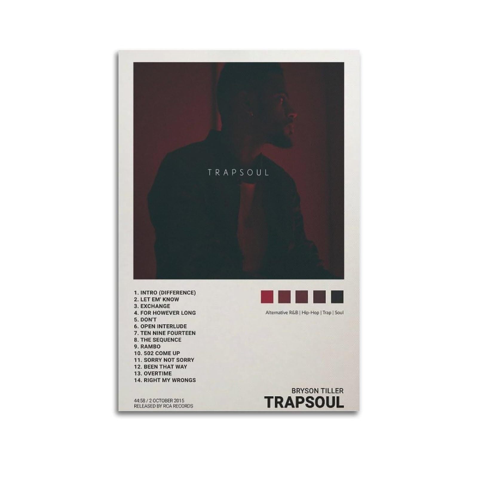 Bryson Poster Tiller Trapsoul Music Album Cover Canvas Poster Wall Art ...