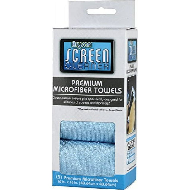 Bryson Screen Cleaning Microfiber Towels (3) - Monitor, Laptop, Desktop ...