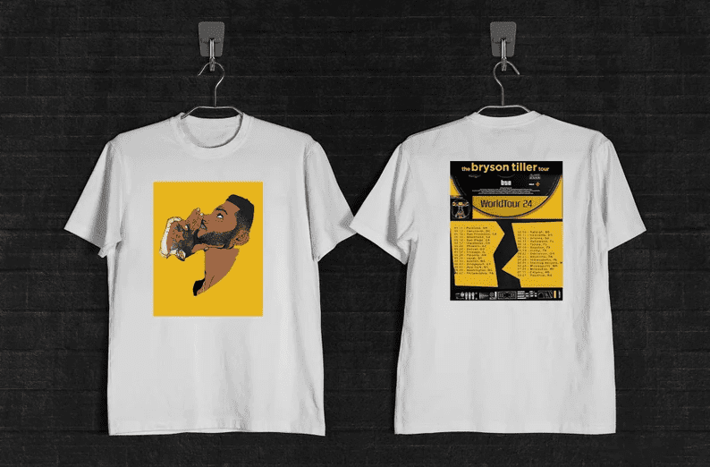 The Bryson Tiller 2024 Tour Shirt - Bryson Tiller Merch - 2 Side Shirt ...