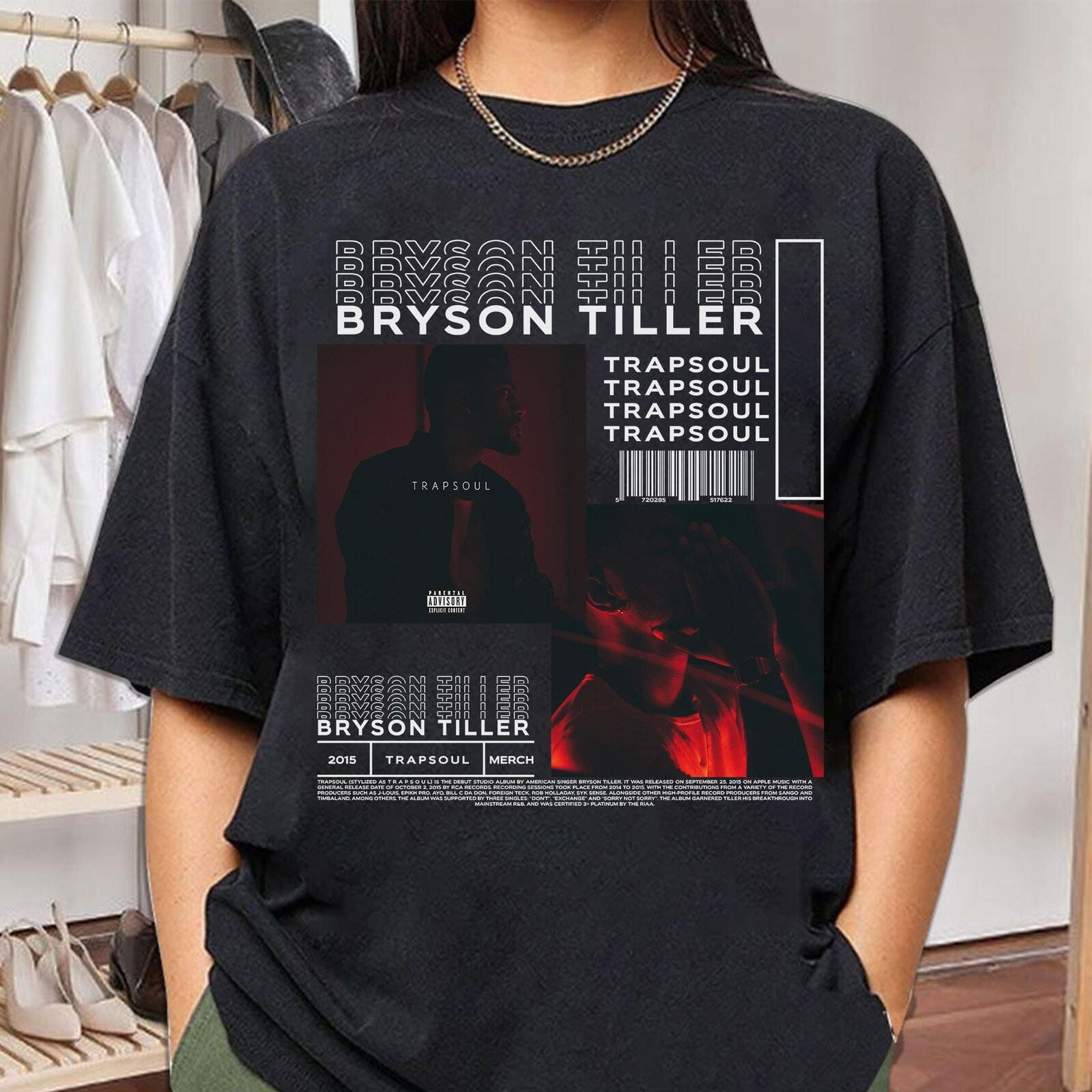 Bryson Tiller Music Album T-Shirt Merch Vintage Trapsoul For Lovers ...