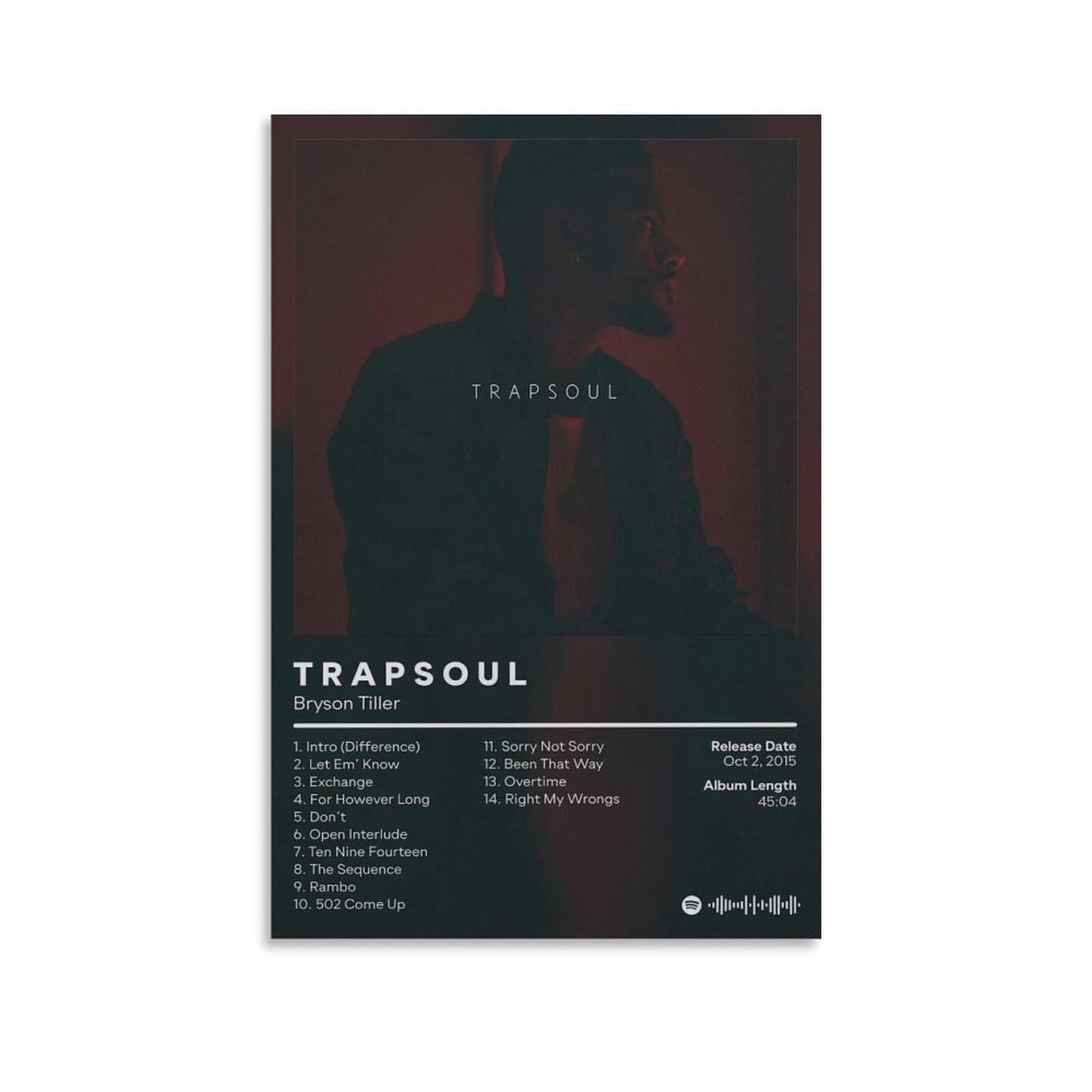 Bryson Tiller Trapsoul Custom Print Hip Hop Wall Art Canvas Poster Wall ...