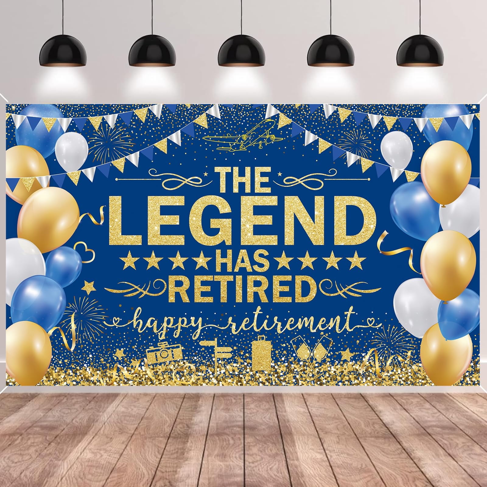 Brythos 5x3' The Legend Has Retired Banner Retirement Party Hanging ...