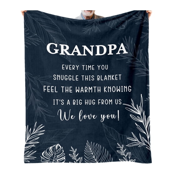 Brythos Grandfather Gift Throw Blanket from Grandchildren, Best Grandpa ...