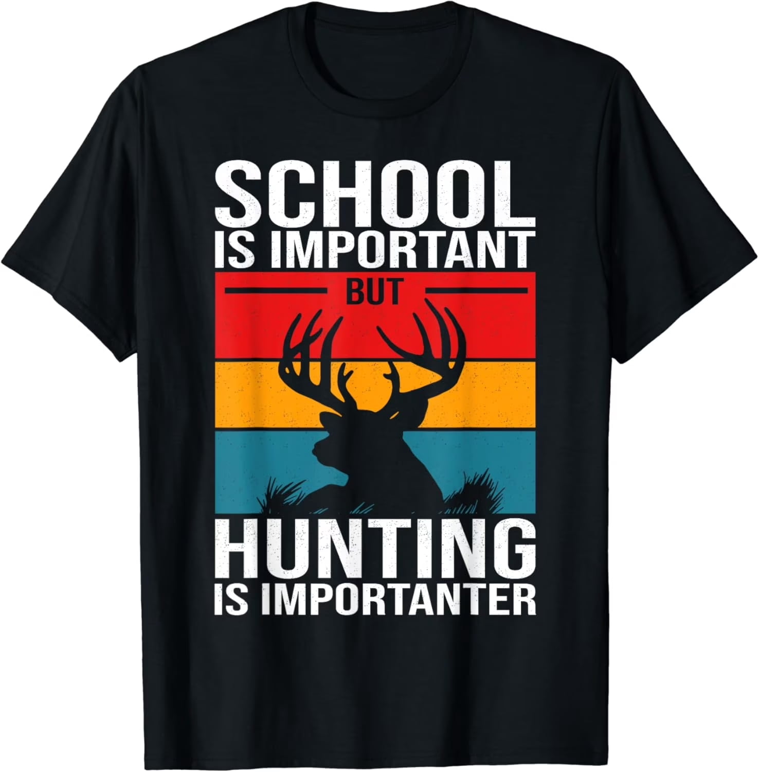 Brythos School Is Important But Hunting Is Importanter T-Shirt Funny ...