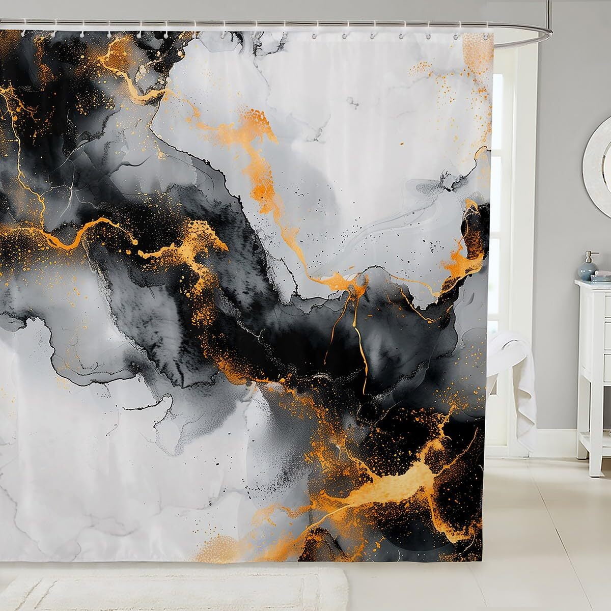Brythos Shower Curtains,High Elasticity and Shape Retention Shower ...