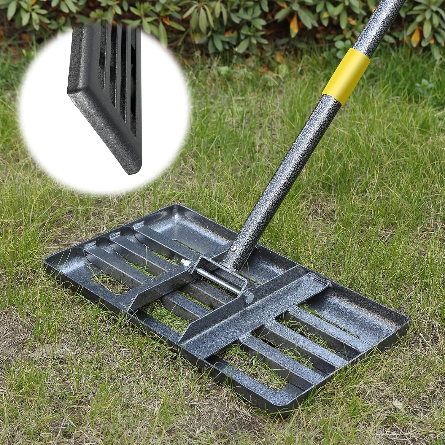 Bully Tools 92311 16-Inch Level Head Rake with Fiber Glass Handle and ...