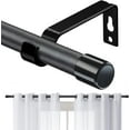 BsBsBest Curtain Rods for Windows 28 to 137 inch, 5/8 Inch Matte Black ...