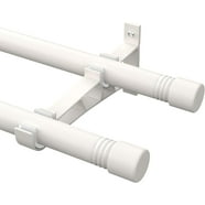 66" to 120" Adjustable Baton Draw Double Traverse in White - Walmart.com