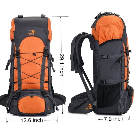 Bseash 60L Internal Frame Waterproof Hiking Camping Backpack with Rain ...