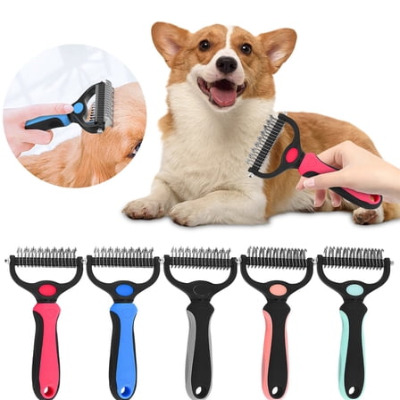 JW Pet, Double Row Undercoat Dog Rake, RRK150, Ergonomic Handle ...