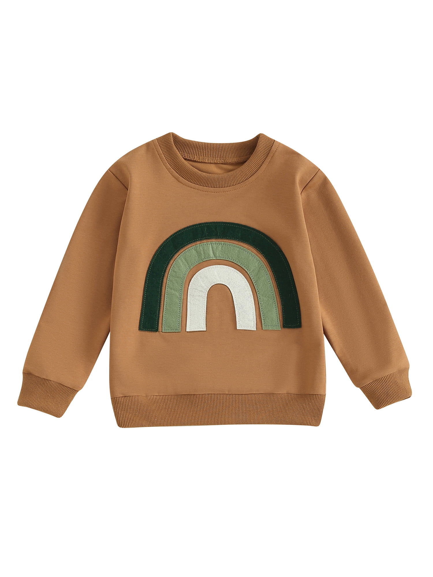Bslissey Little Boys Girls Sweatshirt Long Sleeve Rainbow Pattern Loose ...