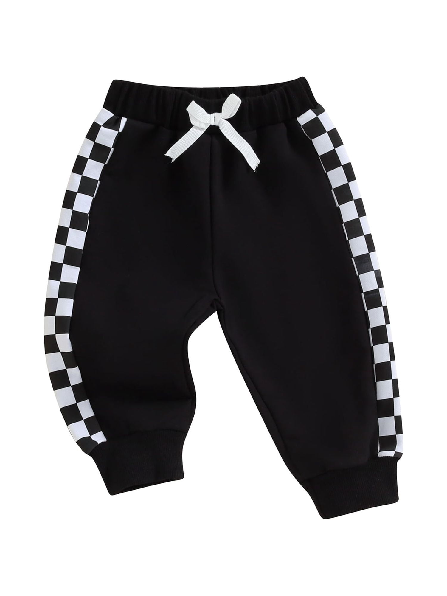 Bslissey Toddler Baby Boys Casual Sweatpants Elastic Waist Checkerboard ...