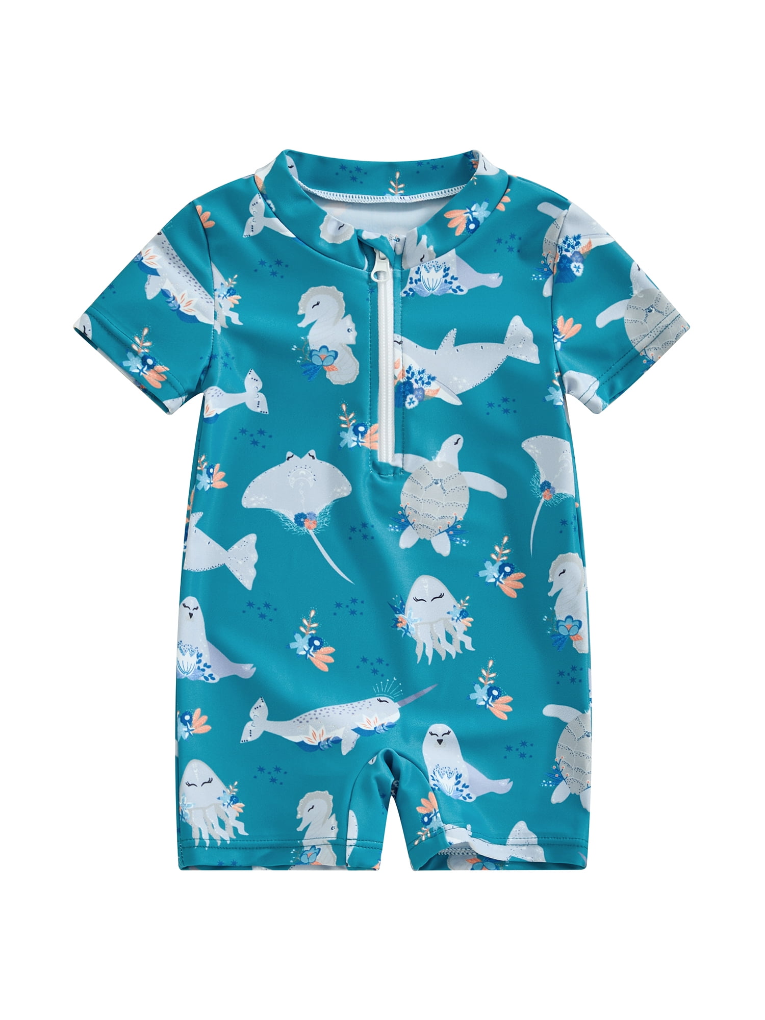 Bslissey Toddler Baby Boys One Piece Swimsuit Cartoon Animal Print ...