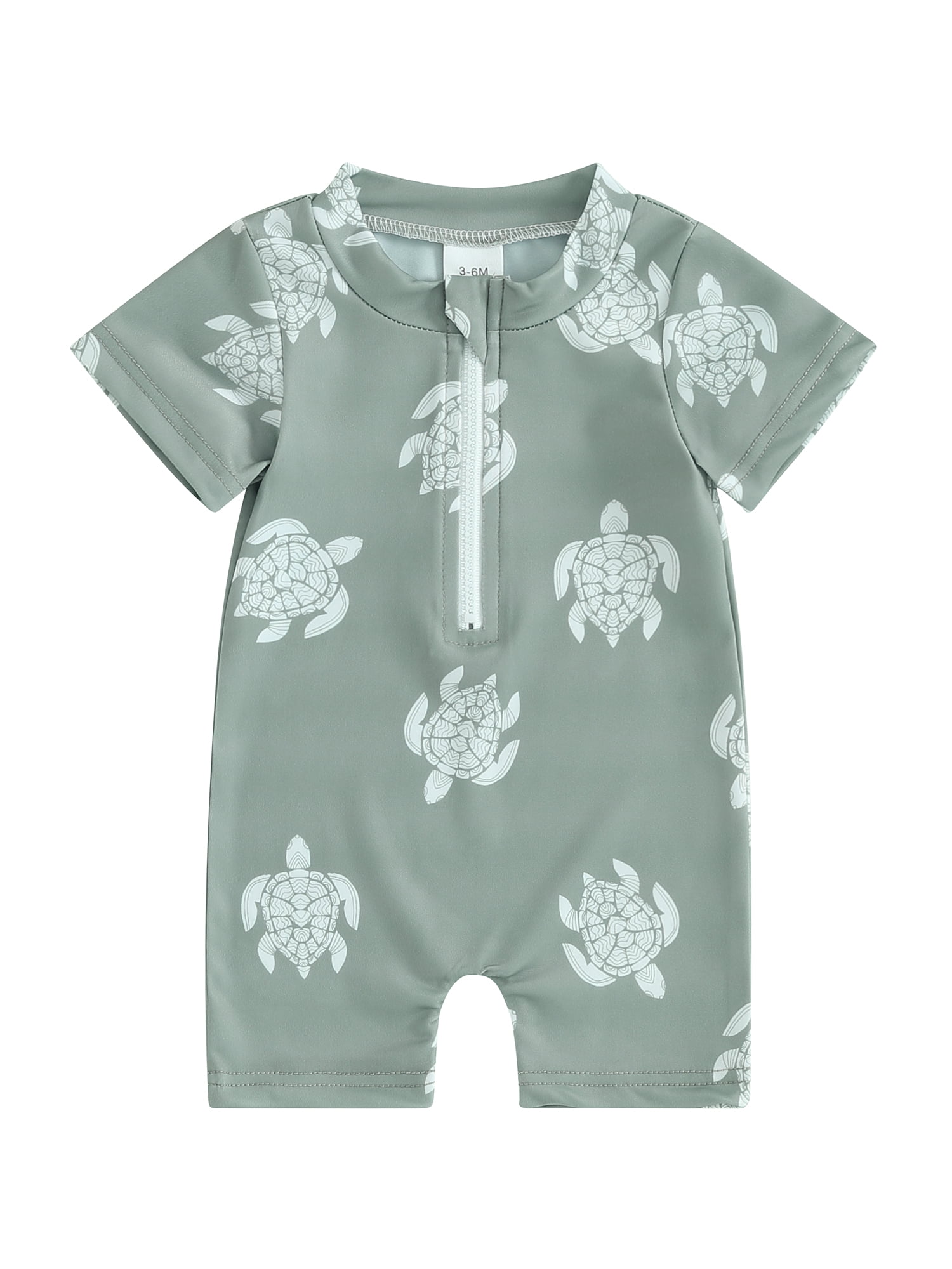 Bslissey Toddler Baby Boys One Piece Swimsuit Cute Turtle Print Short ...