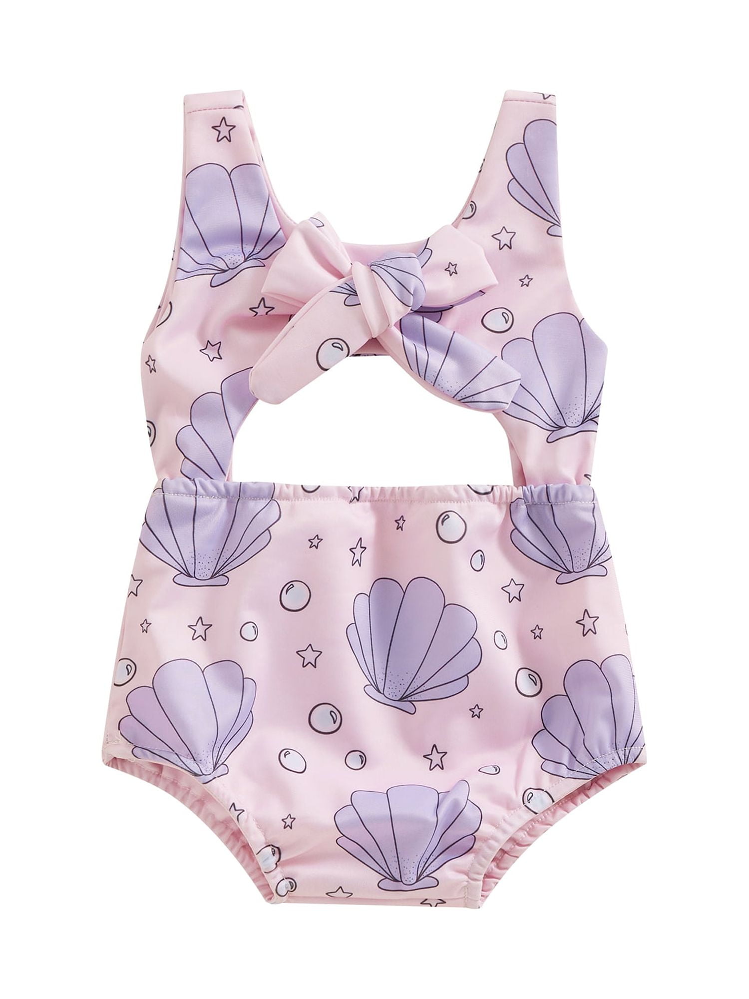 Bslissey Toddler Baby Girls One Piece Swimsuit Seashell Print ...