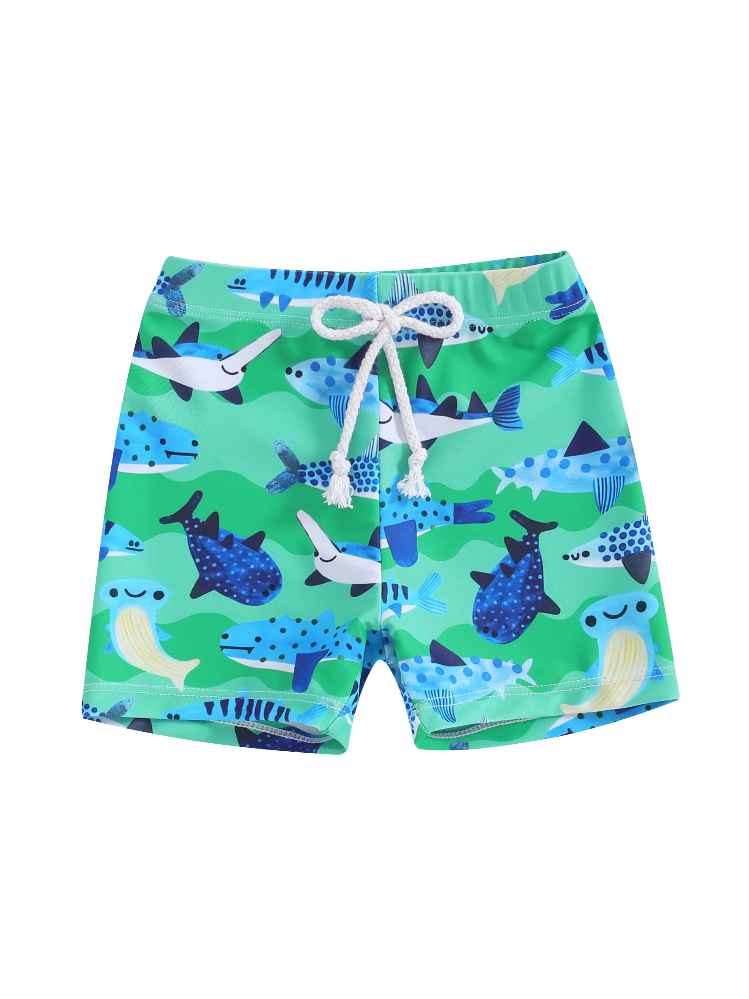 Bslissey Toddler Little Boys Swim Trunks Cartoon Print Elastic Waist ...