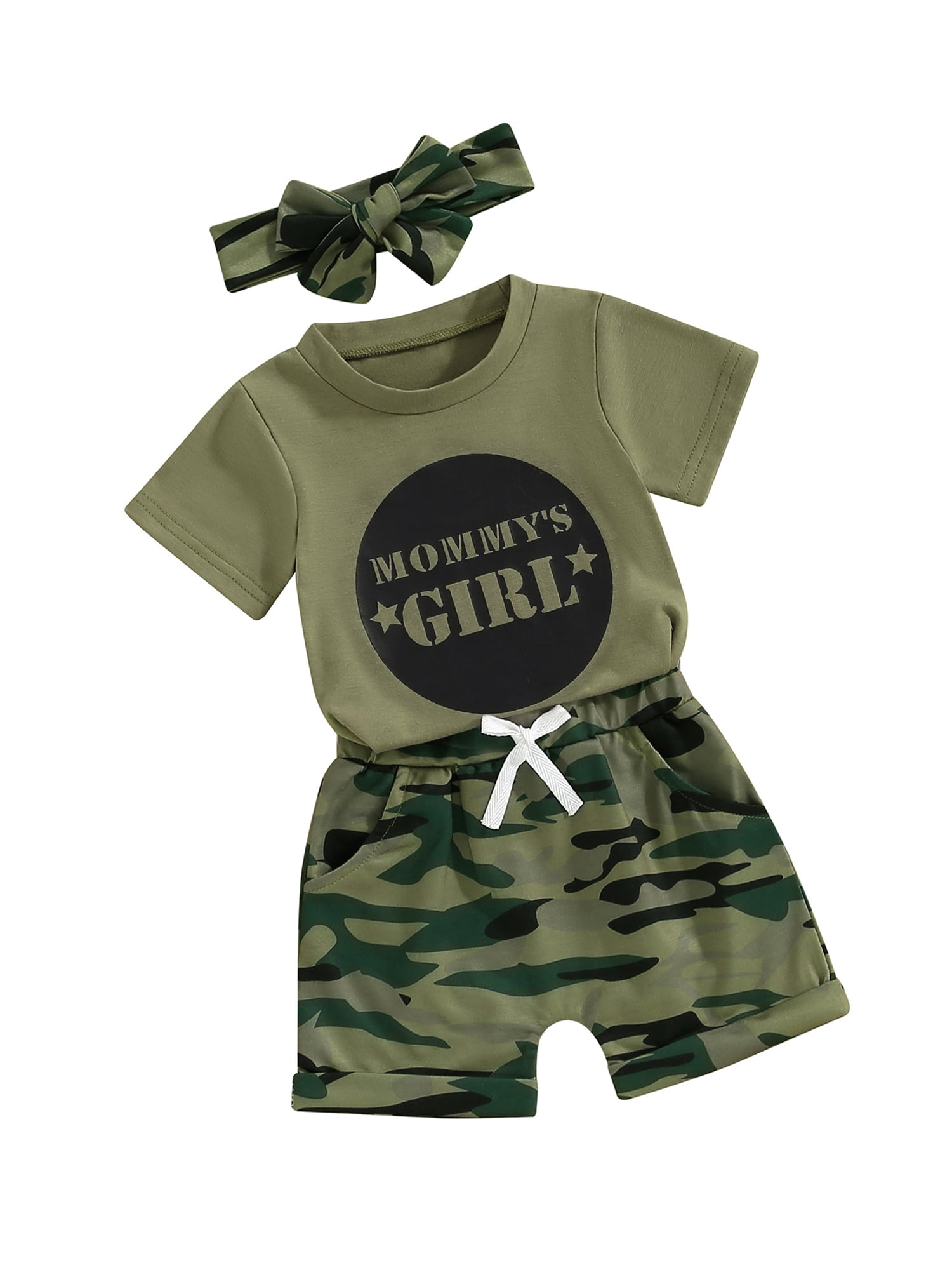 Bslissey Toddler Little Girls 3Pcs Summer Outfits Short Sleeve Letter Star Print T-shirt Tops ...