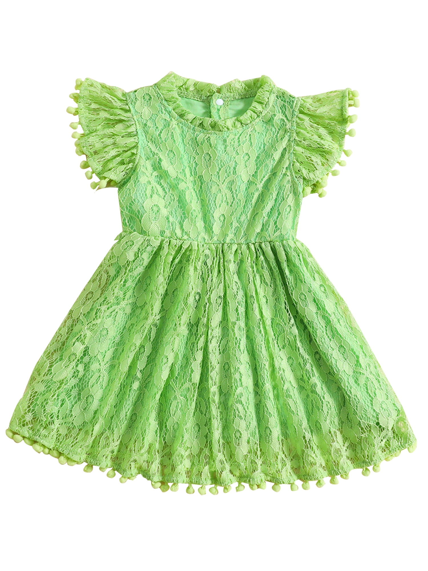 Bslissey Toddler Little Girls Sweet Summer Dress Short Sleeve Lace ...