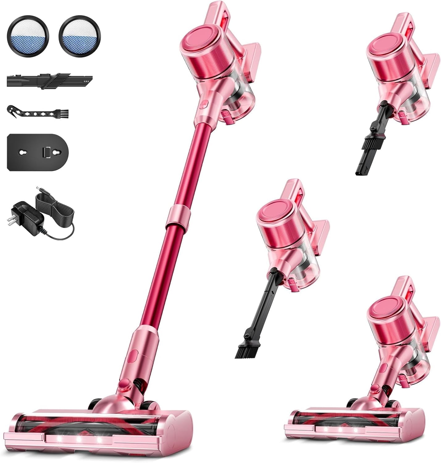 BSNAW Cordless Vacuum Cleaner, 6-in-1 Lightweight 35Kpa Powerful ...