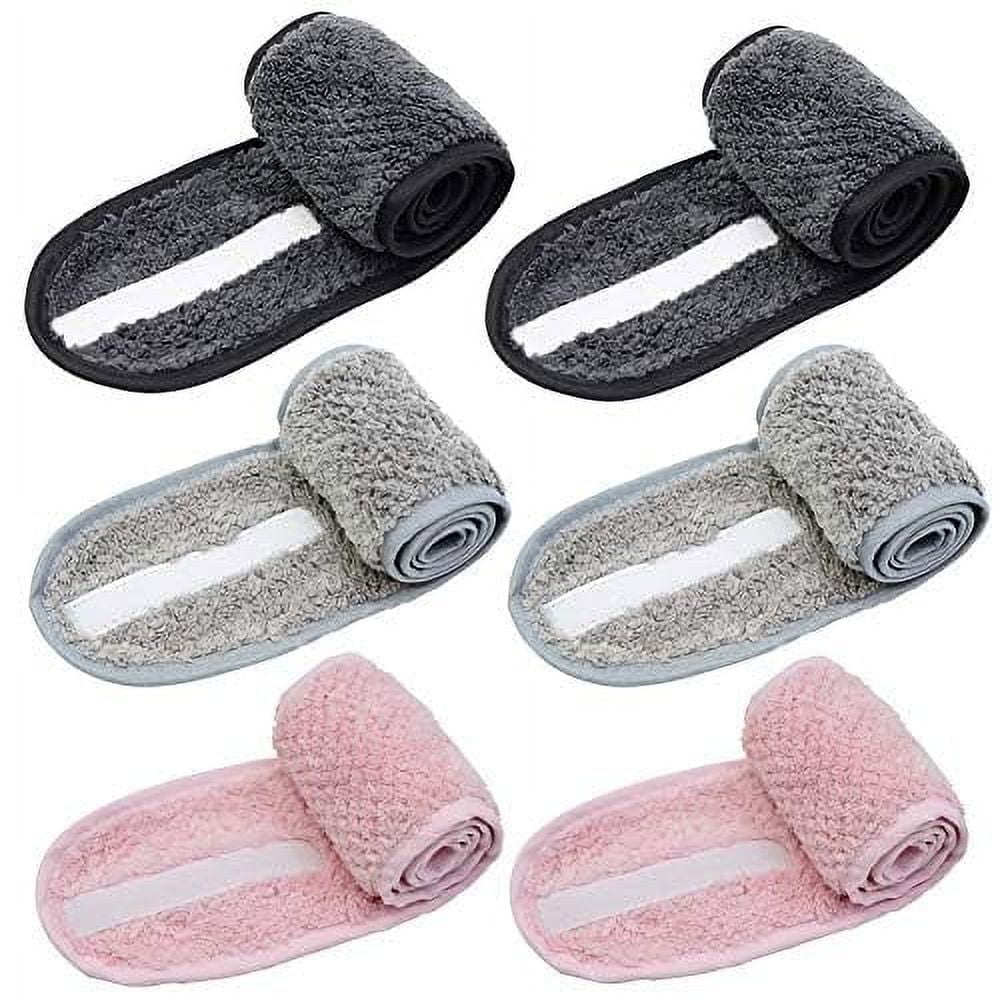 Bsofter 6 Pack Spa Facial Headband Make Up Wrap Head Terry Cloth ...
