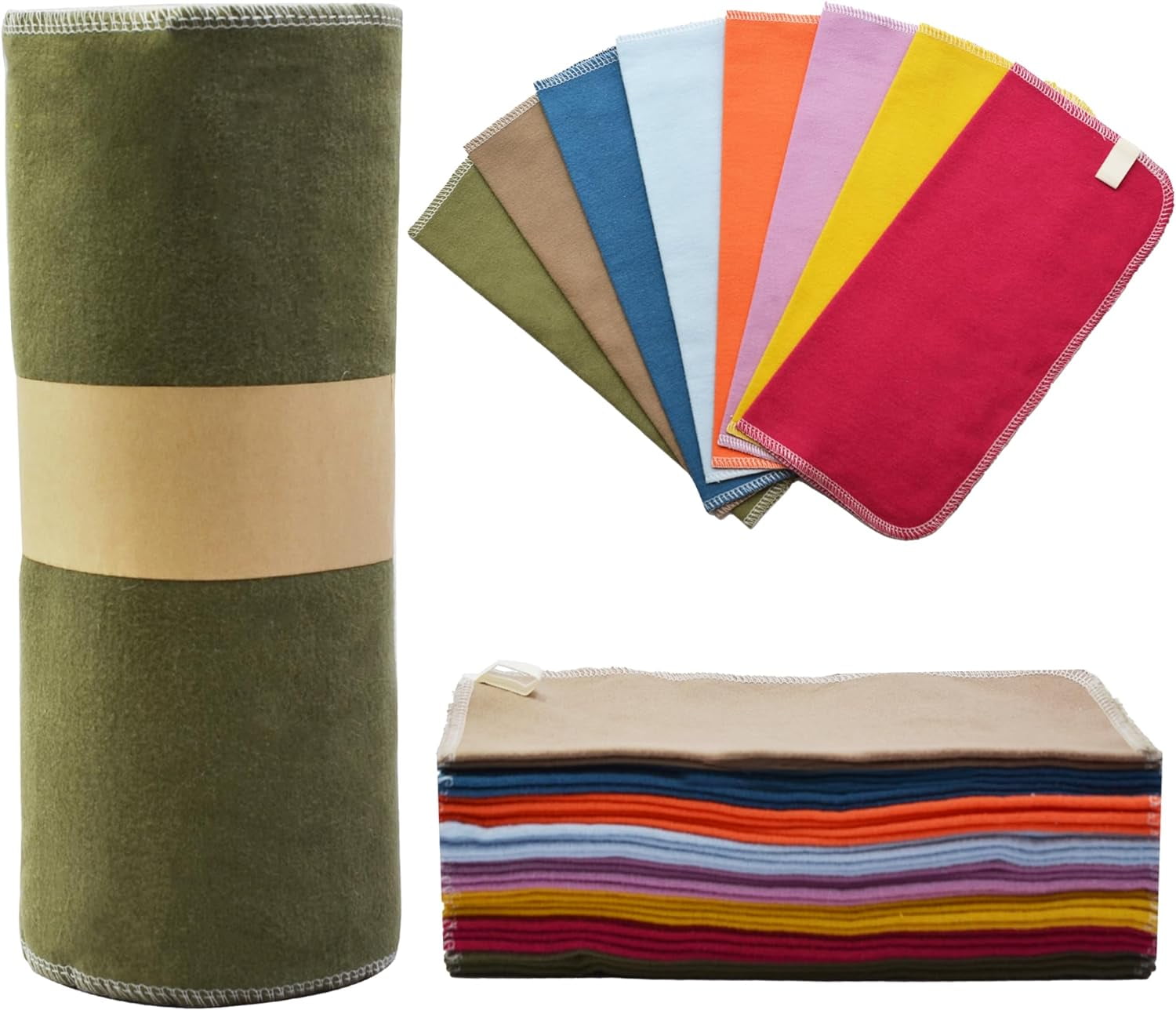 Bsofter Reusable Paper Towels Washable - Jumbo Large Cotton Cloth ...