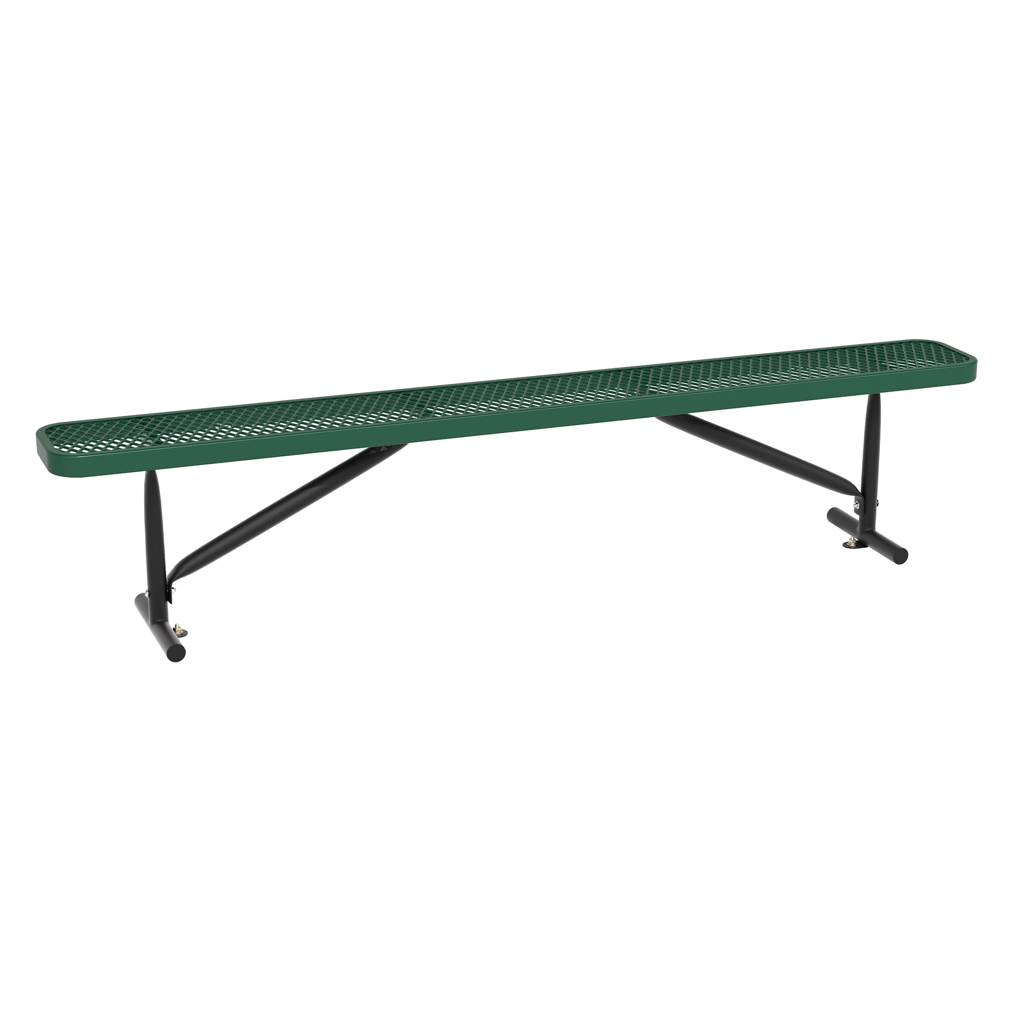Bstjewey 8 ft Heavy Duty Outdoor Park Bench, Metal Steel, Green, 4-6 ...