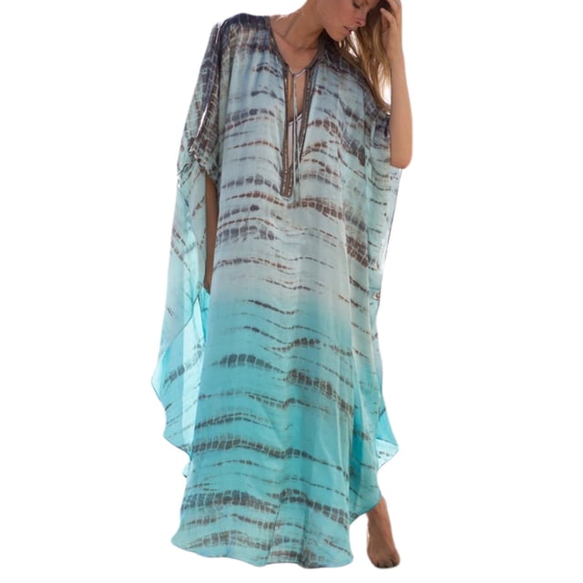Bsubseach Women Bathing Suit Cover up Short Sleeve Swimsuits Kaftan ...