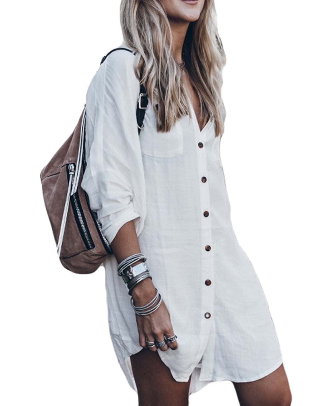 Bsubseach Women Swimsuit Cover up Bathing Suit Cover ups Rayon Long ...