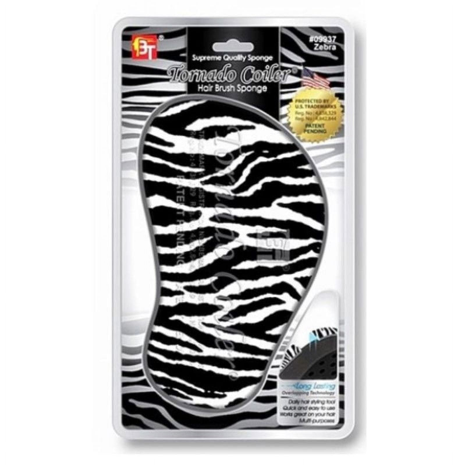 Bt Tornado Coiler Hair Brush Sponge, 10mm Hole Zebra,Pack of 2 ...