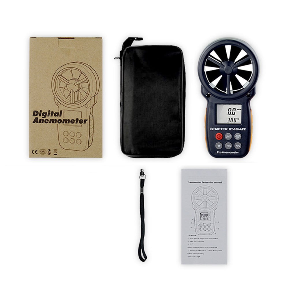 Bt100 Digital Anemometer Handheld To Measure Wind Speed and Temperature ...