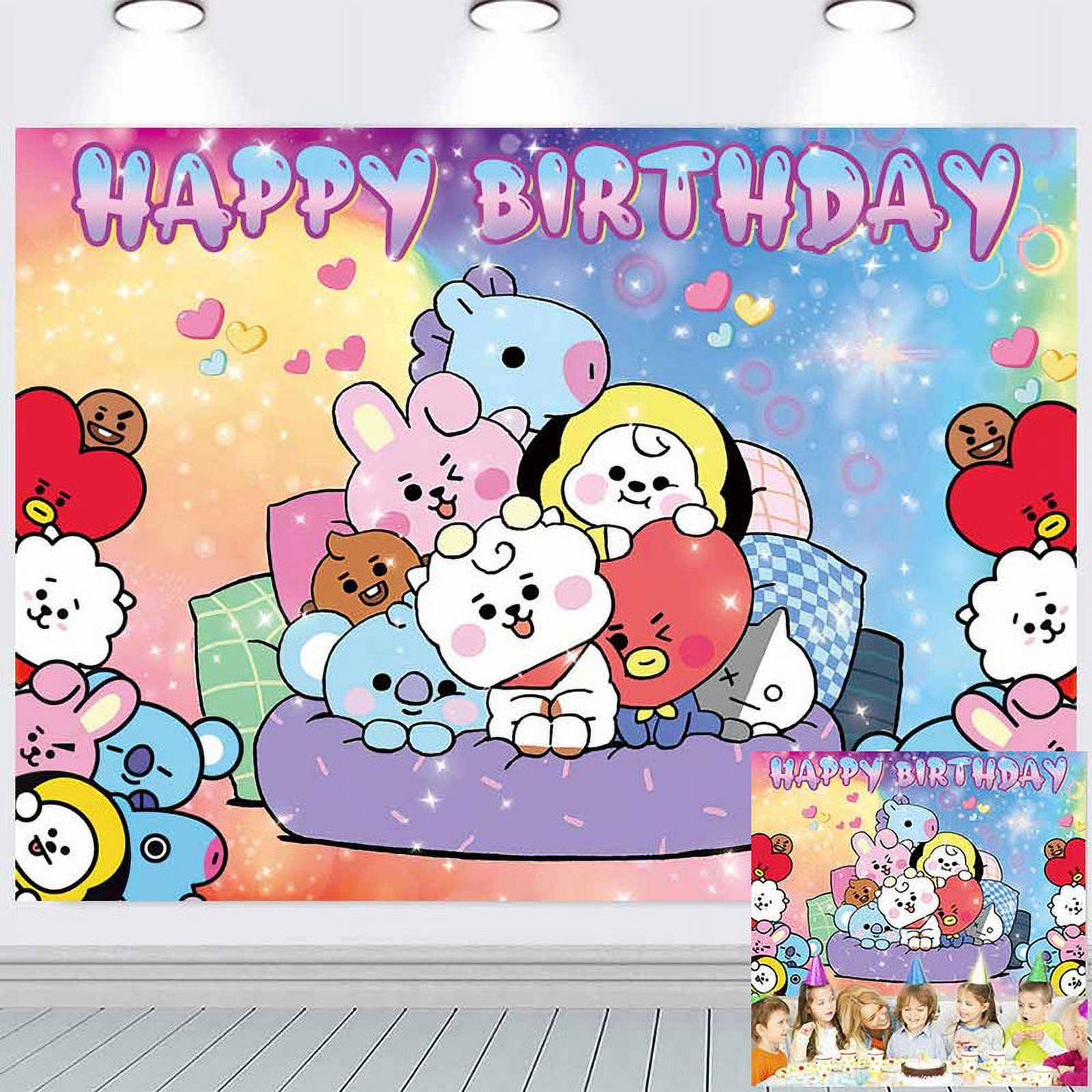 Bt21 Backdrop Banner Party Supplies Poster Movie Theme Background for ...