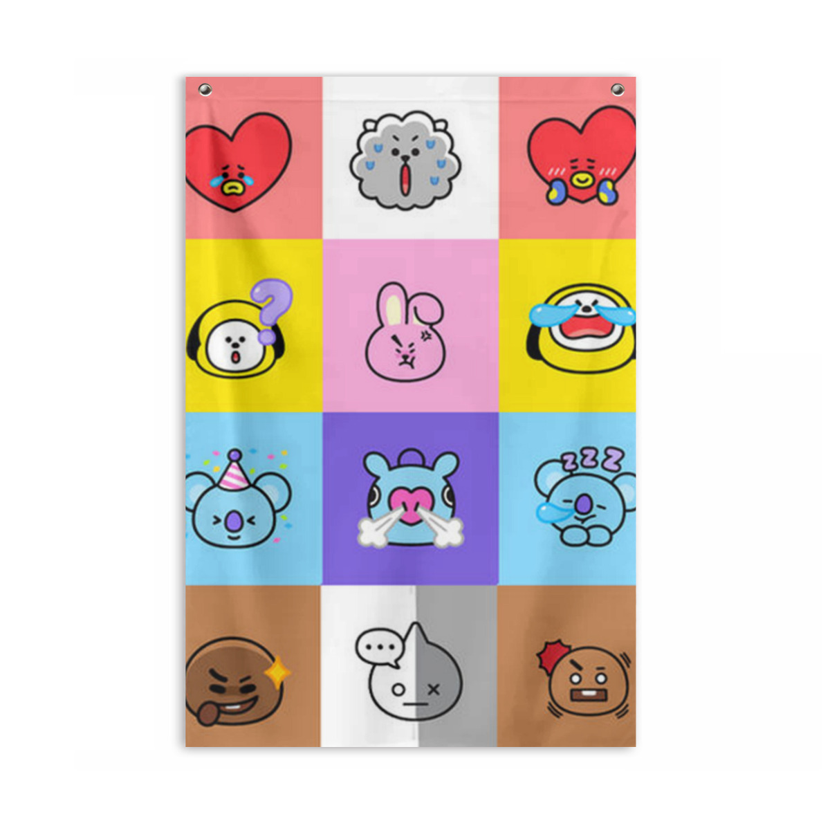 Bt21 Cartoon Flag 4x6ft Banner for Dormitory Decoration, Outdoor, Party ...