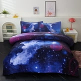 Btargot 3D Printed Galaxy Outer Space Comforter Set Full for Kids Boys ...