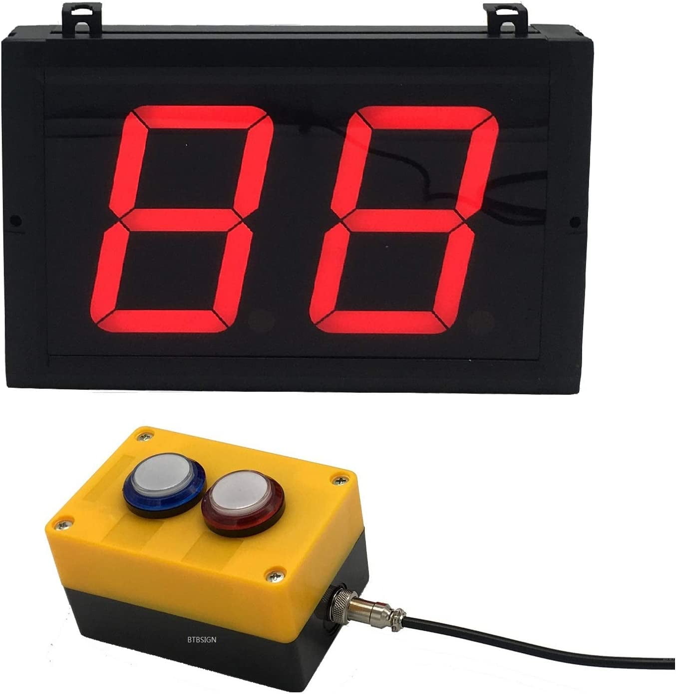 Btbsign 4'' Digital Counter 2 Digit Led Number Display with Remote ...