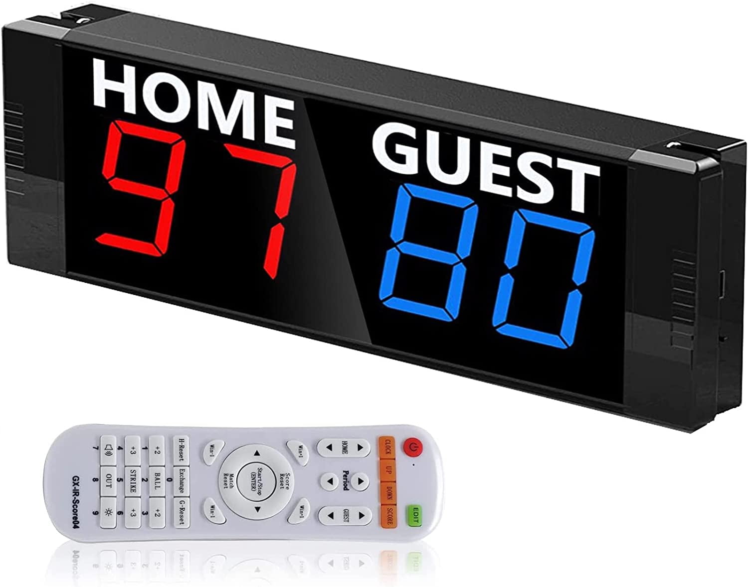 "Btbsign 1.5"" LED Digital Scoreboard, Portable for Indoor Games, Blue Red Display" - Walmart.com