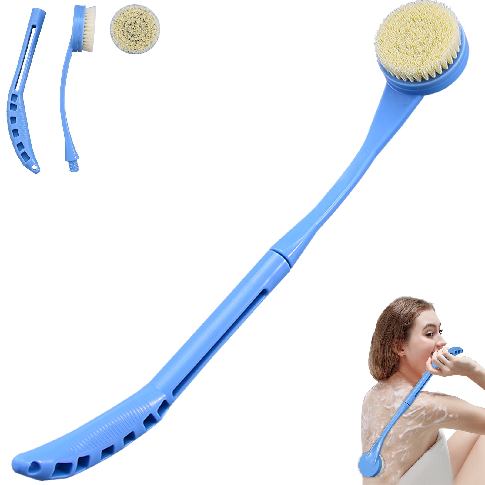 Btideas Back Brush Long Handle, 20.5” Back Scrubber for Shower, Shower ...